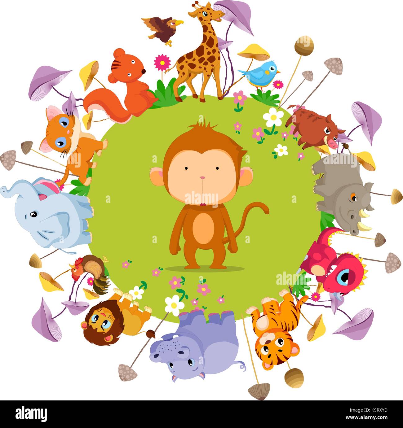 Children on the ground Stock Vector Images - Alamy