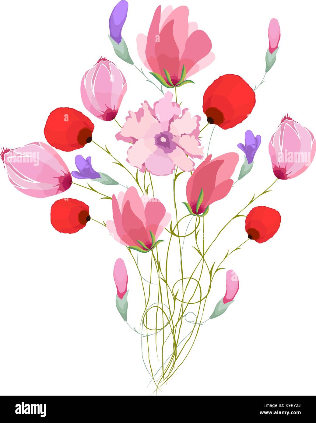 Pink tulips Stock Vector Images - Alamy