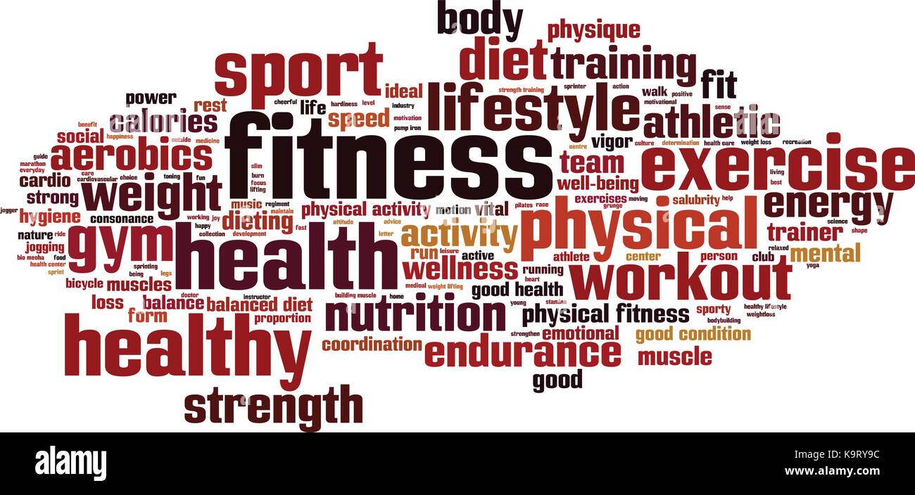 Fitness word cloud concept. Vector illustration Stock Vector Image ...