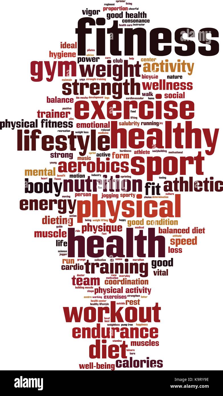 Fitness word cloud concept. Vector illustration Stock Vector Image ...