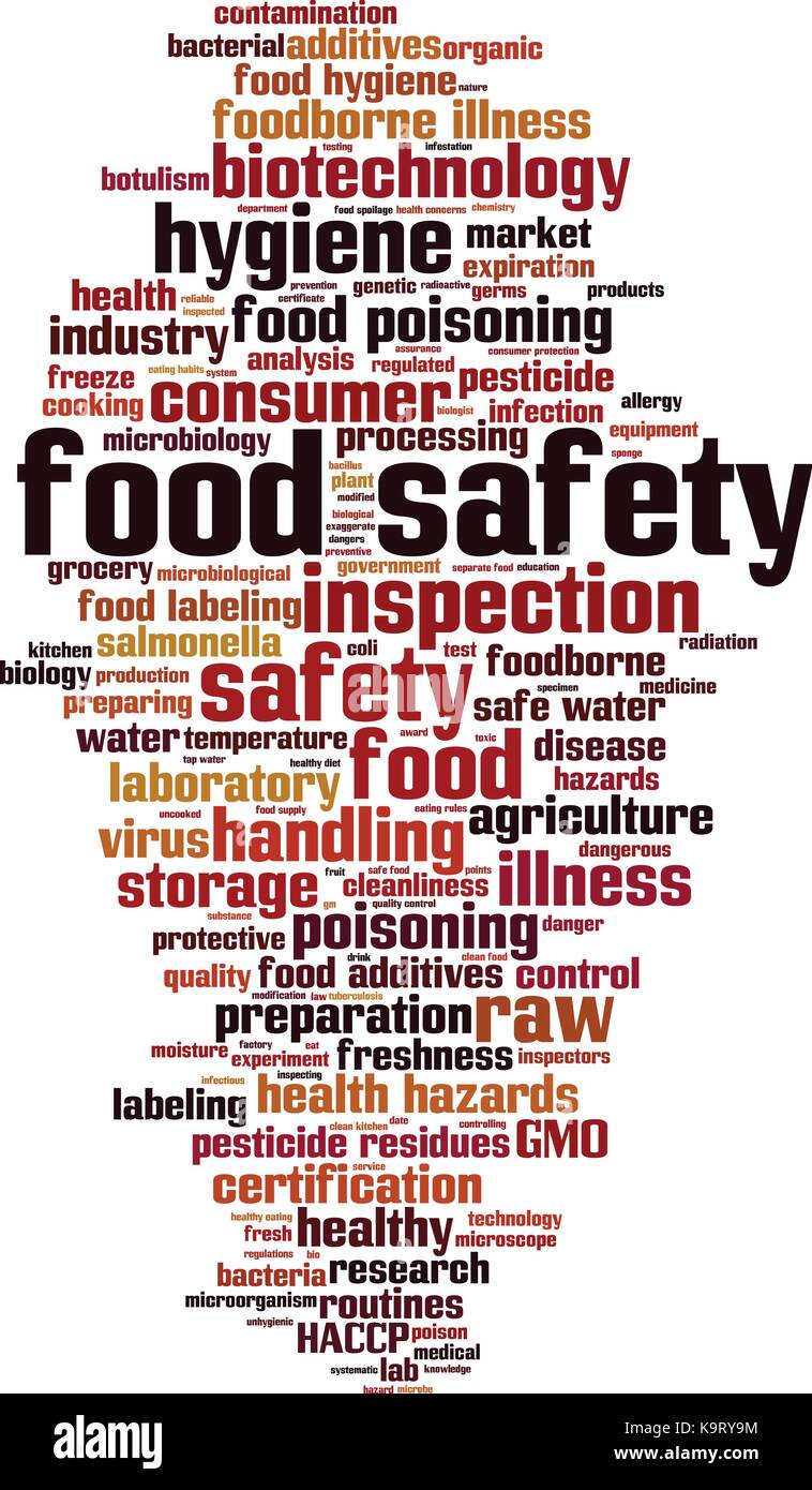 Food safety word cloud concept. Vector illustration Stock Vector Image ...