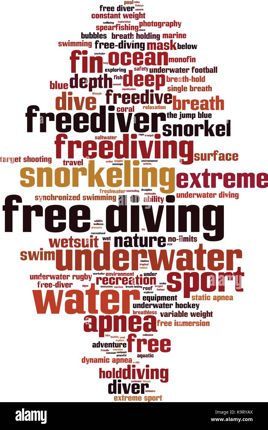 Free diving word cloud concept. Vector illustration Stock Vector Image ...