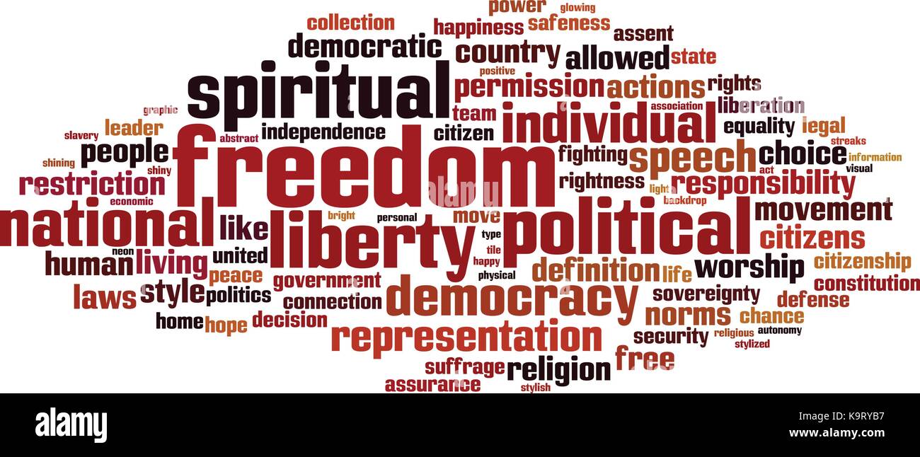 Freedom word cloud concept. Vector illustration Stock Vector Image ...