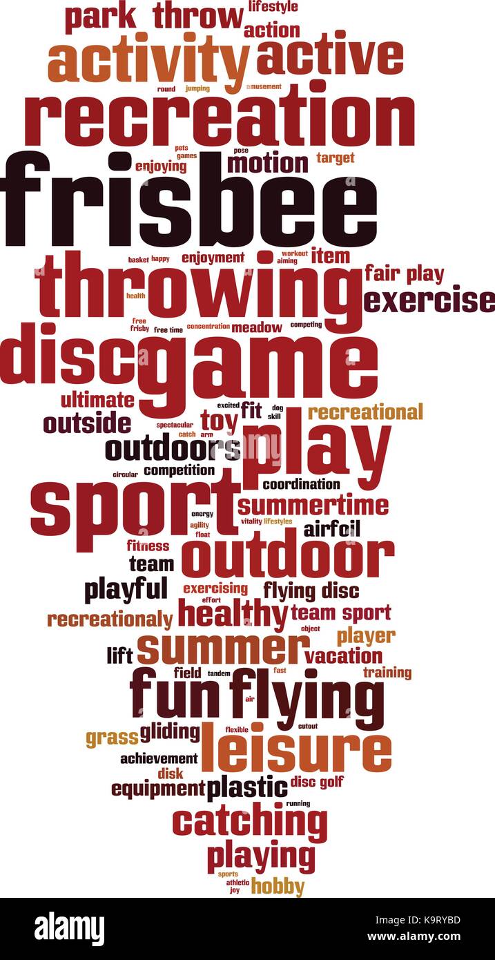 Frisbee word cloud concept. Vector illustration Stock Vector Image ...