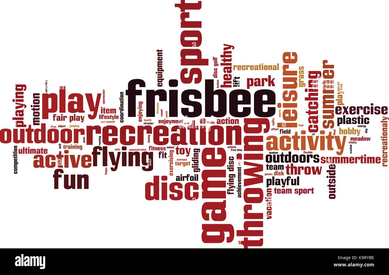 Frisbee word cloud concept. Vector illustration Stock Vector Image ...