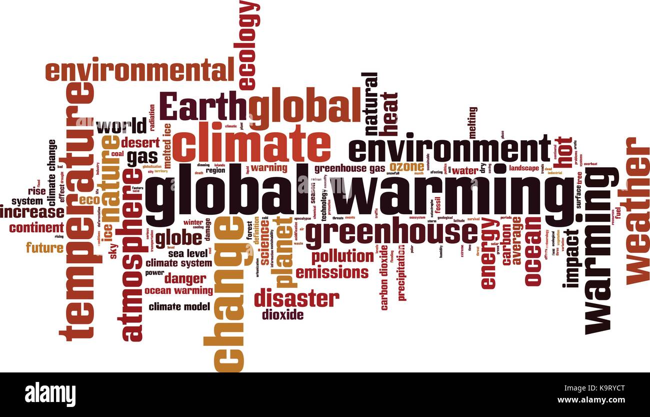 Global warming word cloud concept. Vector illustration Stock Vector ...