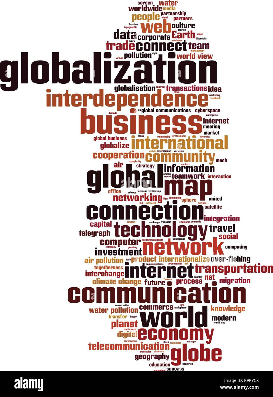 Globalization word cloud concept. Vector illustration Stock Vector ...
