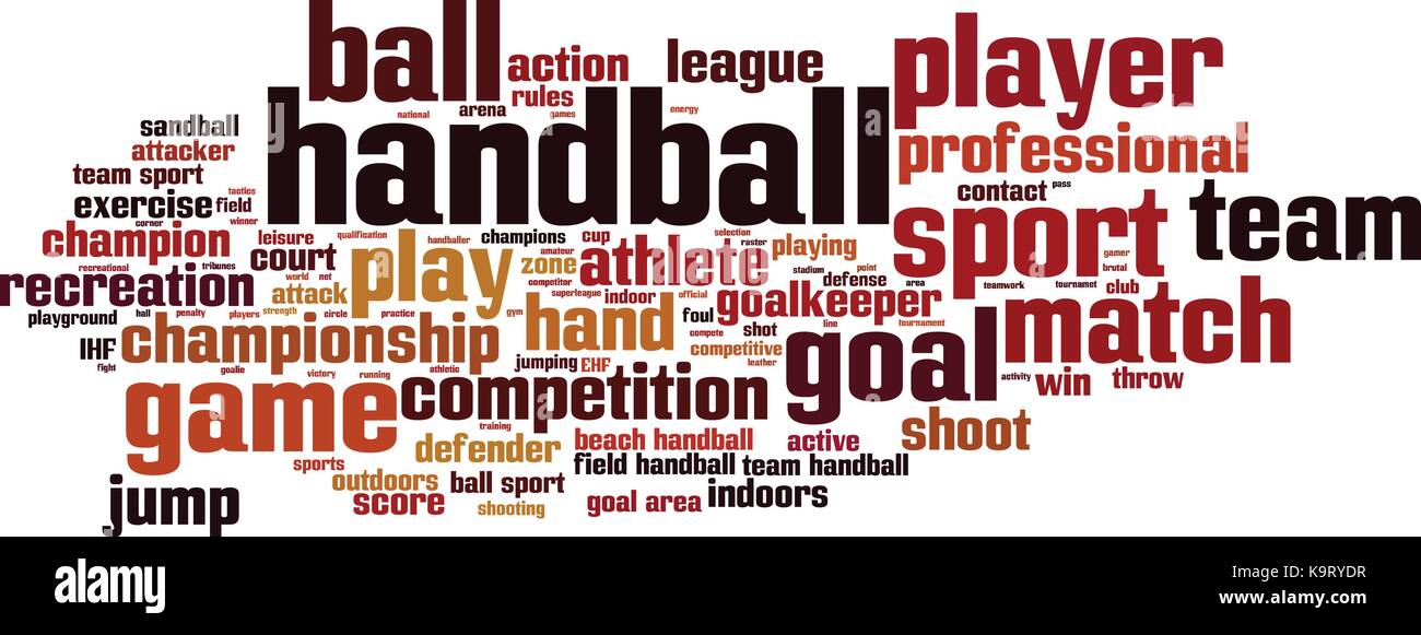 Handball word cloud concept. Vector illustration Stock Vector Image ...