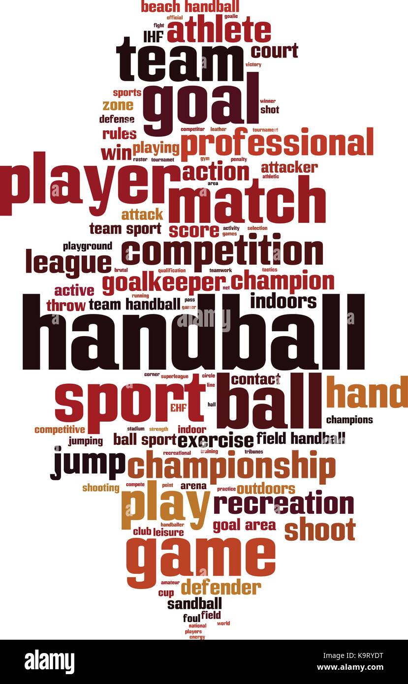 Handball word cloud concept. Vector illustration Stock Vector Image ...