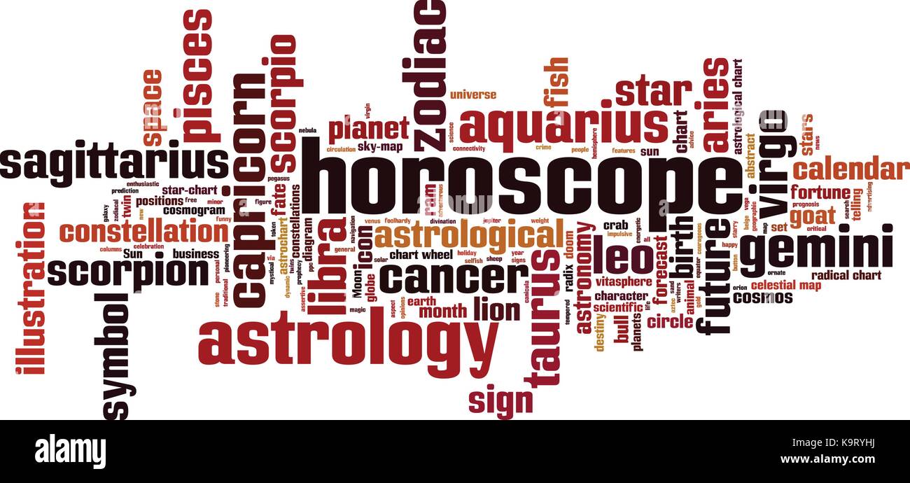 Horoscope word cloud concept. Vector illustration Stock Vector Image ...