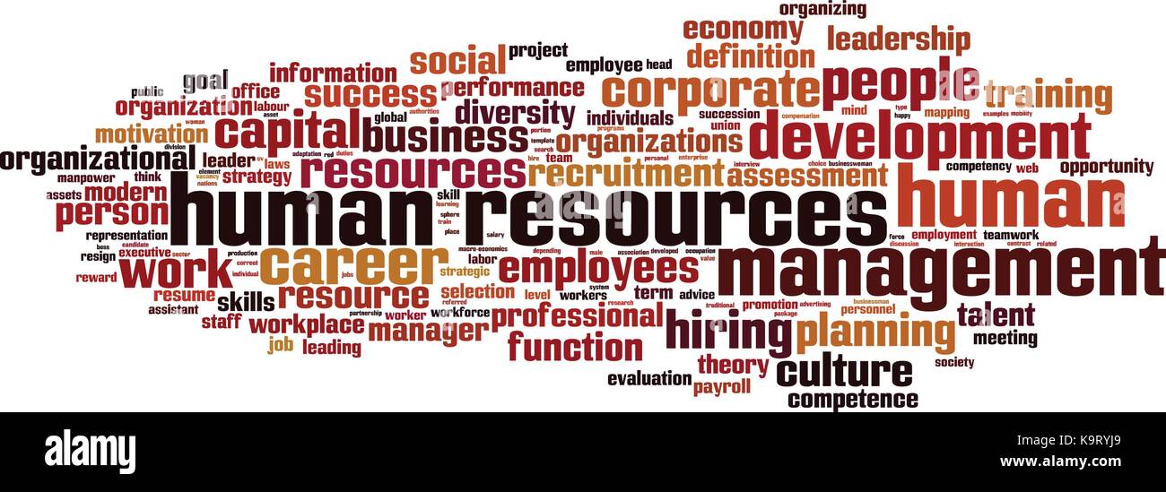 Human Resources word cloud concept. Vector illustration Stock Vector ...