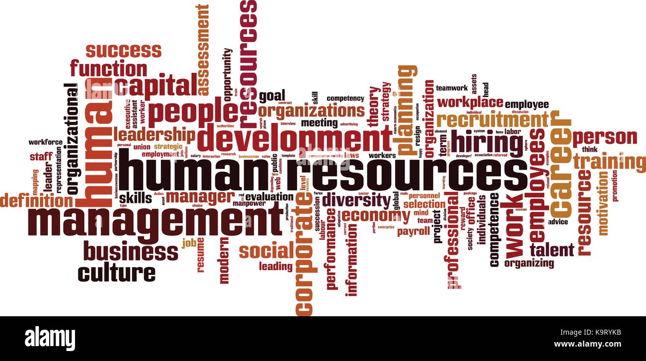 Human Resources word cloud concept. Vector illustration Stock Vector ...