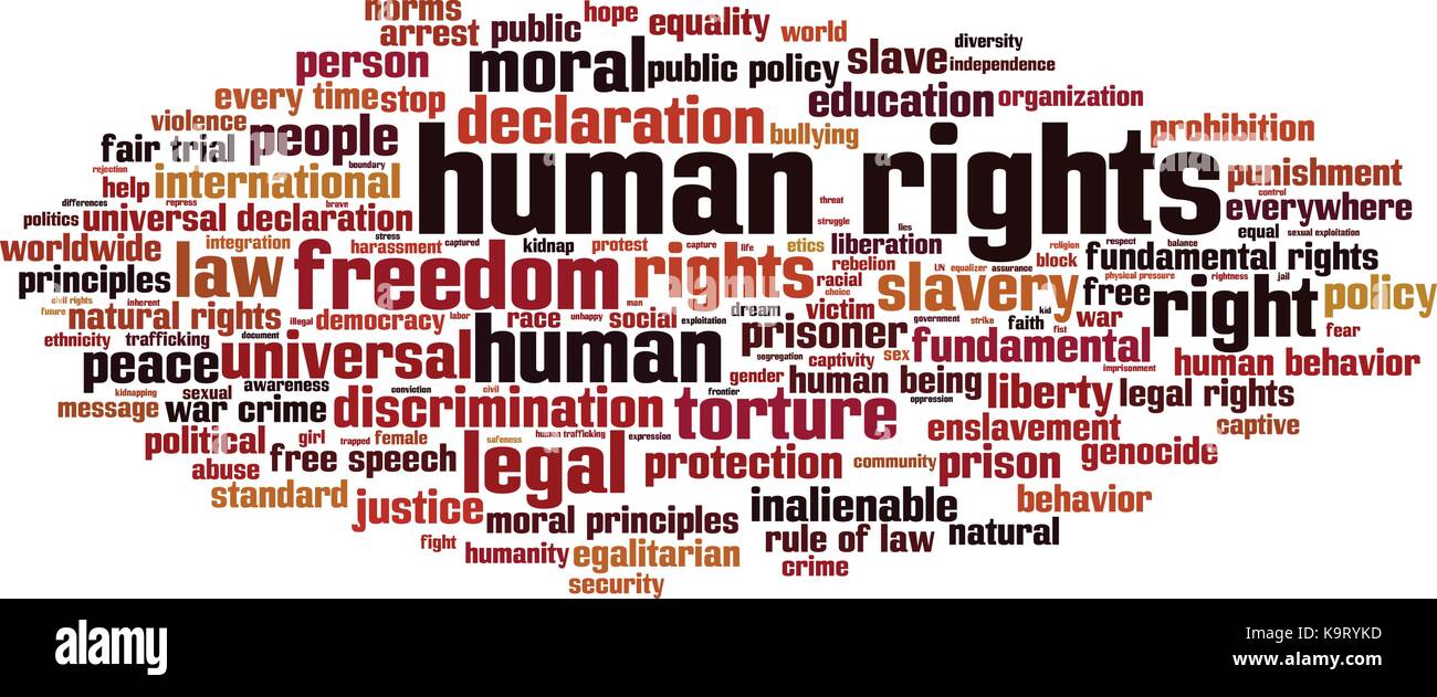 Human rights word cloud concept. Vector illustration Stock Vector Image ...