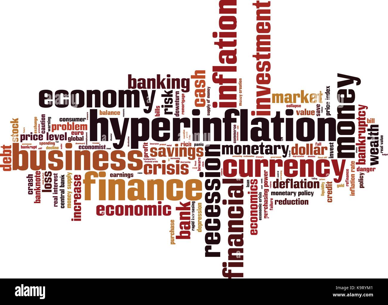 Hyperinflation word cloud concept. Vector illustration Stock Vector ...