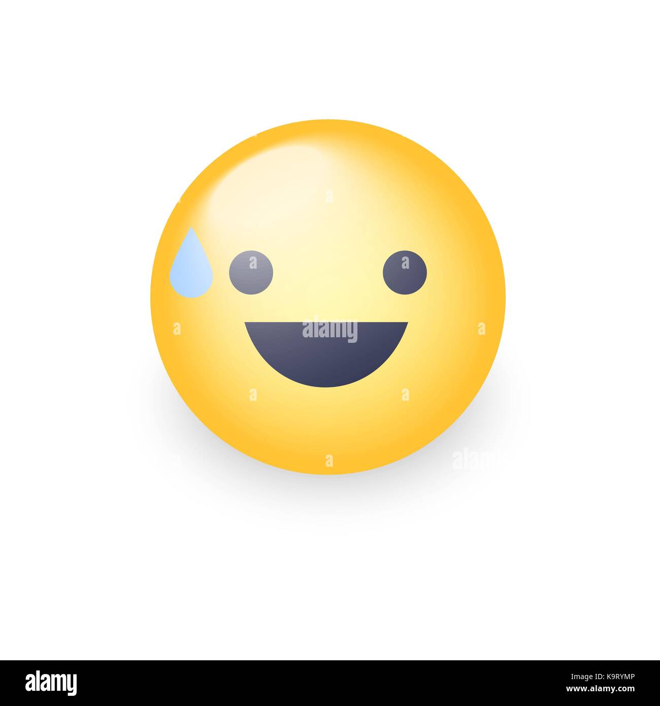 Smiling Face with Open Mouth and Cold Sweat. Smiling emoticon mood ...