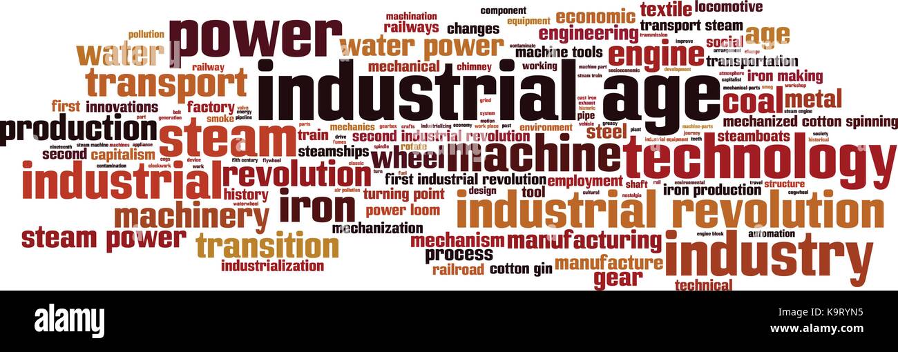 Industrial age word cloud concept. Vector illustration Stock Vector ...