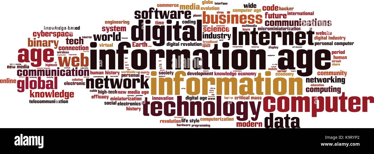Information age word cloud concept. Vector illustration Stock Vector ...
