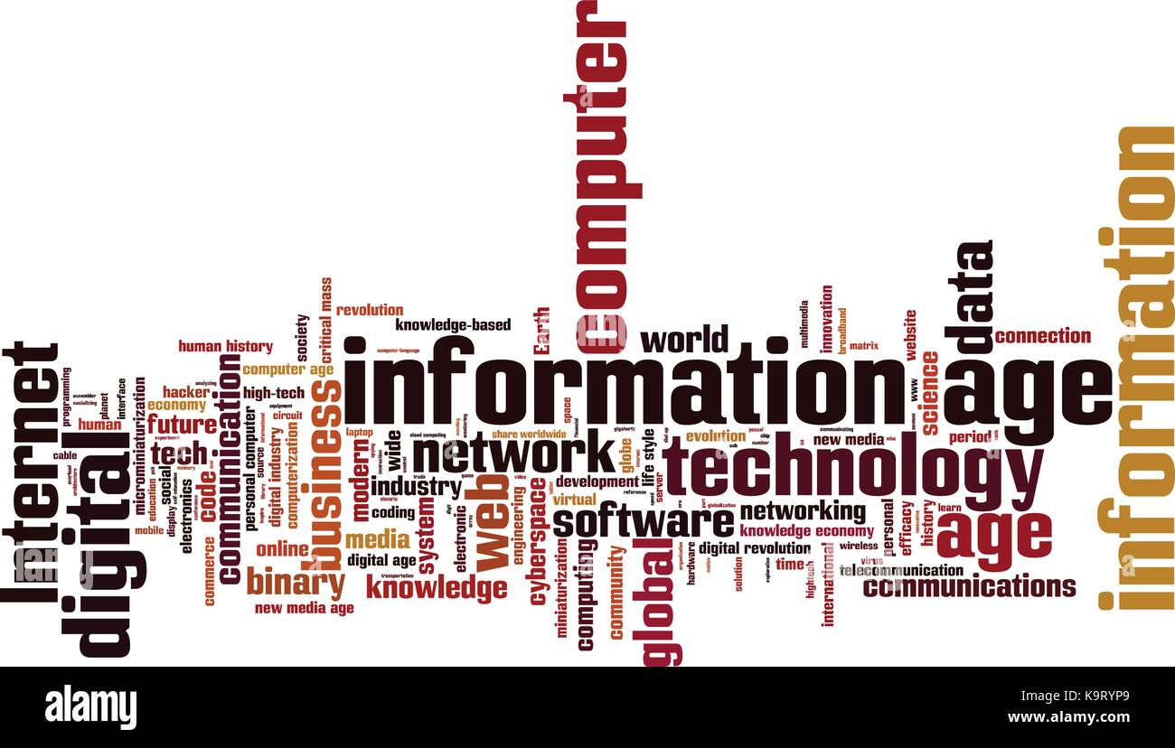 Information age word cloud concept. Vector illustration Stock Vector ...