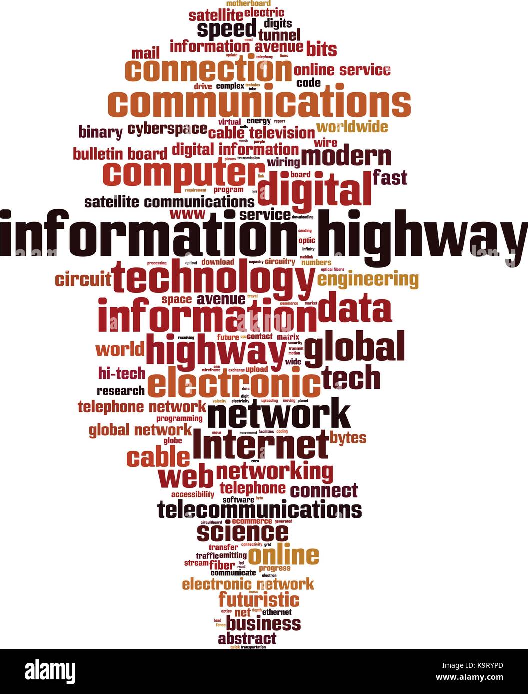 Information highway word cloud concept. Vector illustration Stock ...