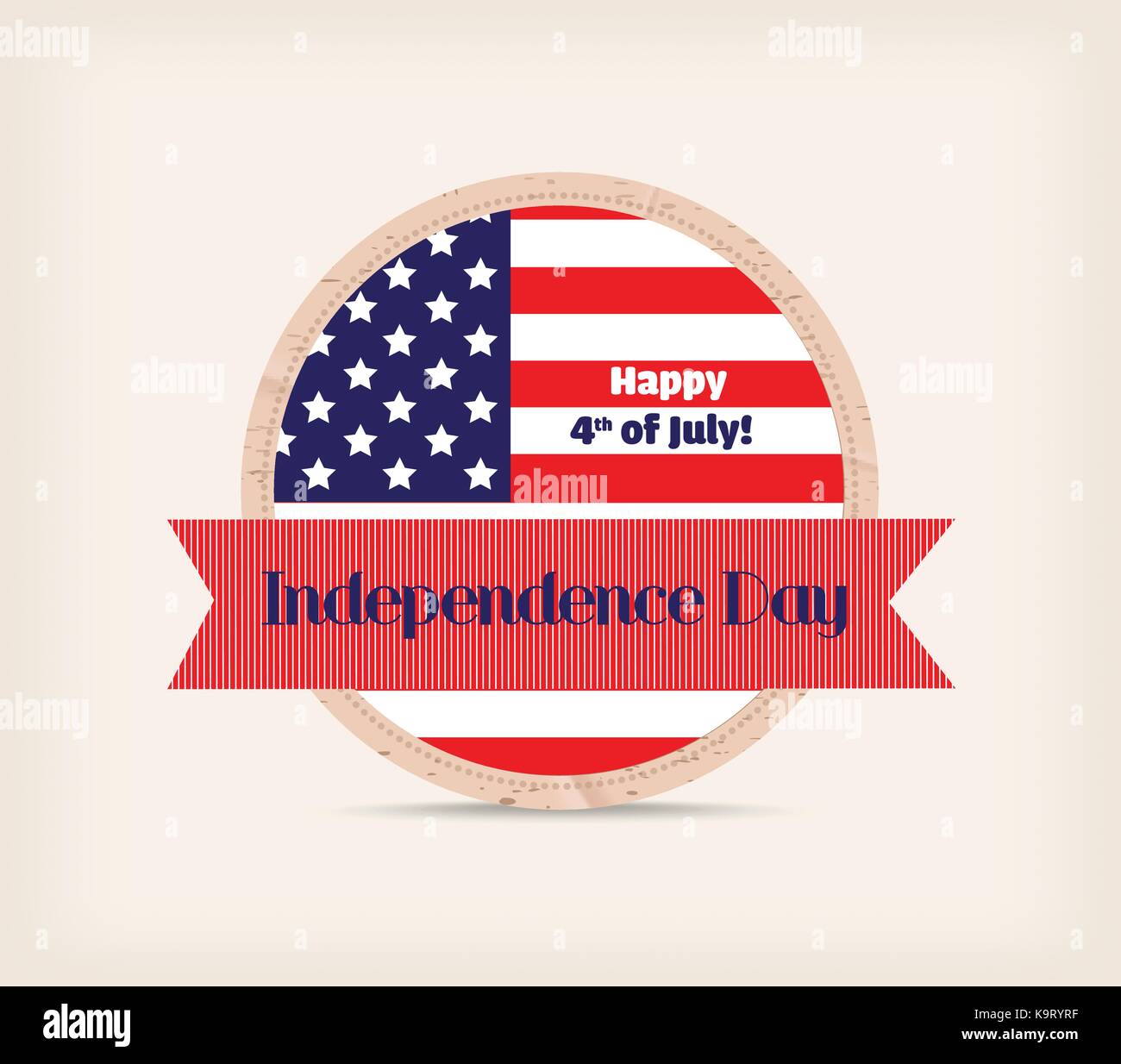 Happy 4th of July. Independence Day. Button Badge Stock Vector Image ...