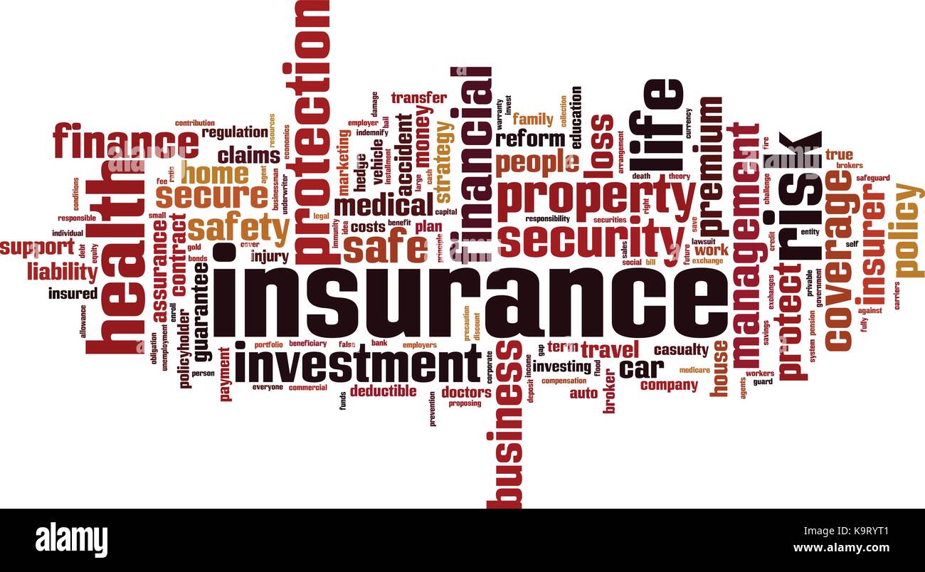 Insurance word cloud concept. Vector illustration Stock Vector Image ...
