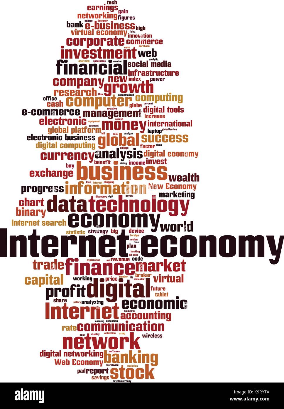 Internet economy word cloud concept. Vector illustration Stock Vector ...