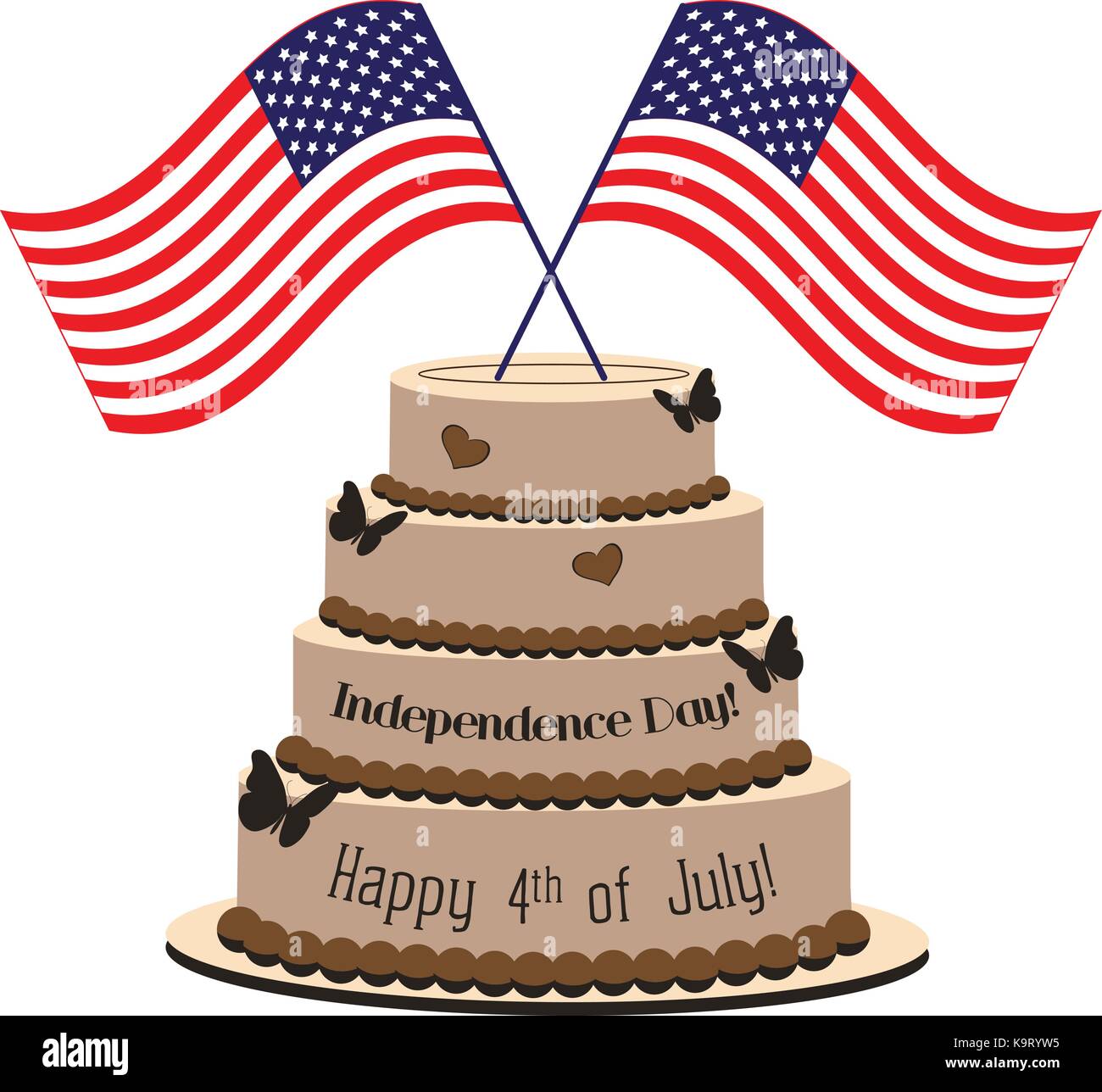 Sweet cupcakes with decorations with flag. Independence day Stock ...