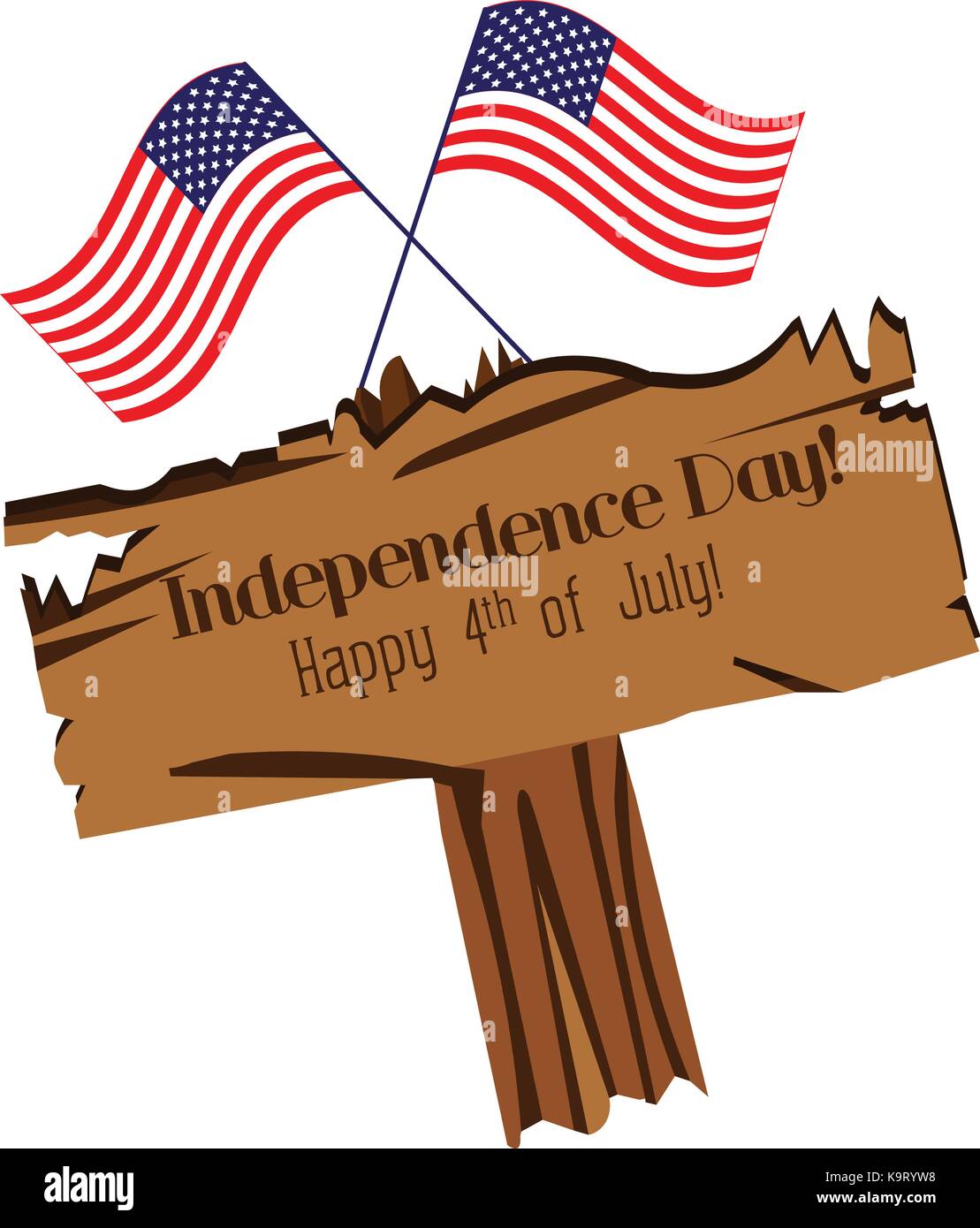 happy Independence Day with sign Stock Vector Image & Art - Alamy