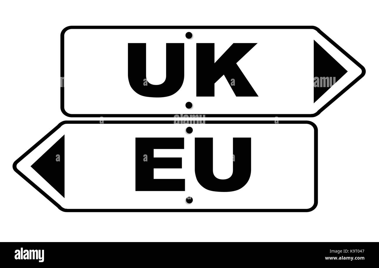Uk directional signs Stock Vector Images - Alamy