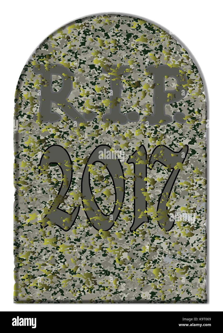 A gravestone with the initials R. I. P. 2017 Stock Vector Image & Art ...