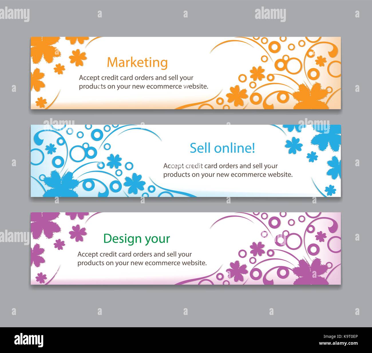 flower colourful banner Stock Vector Image & Art - Alamy