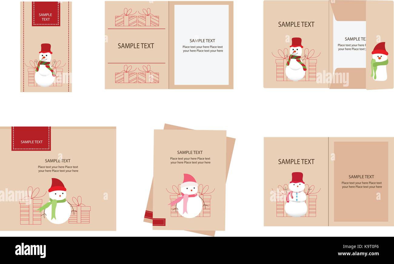 brand identity snowman christmas retro Stock Vector Image & Art - Alamy