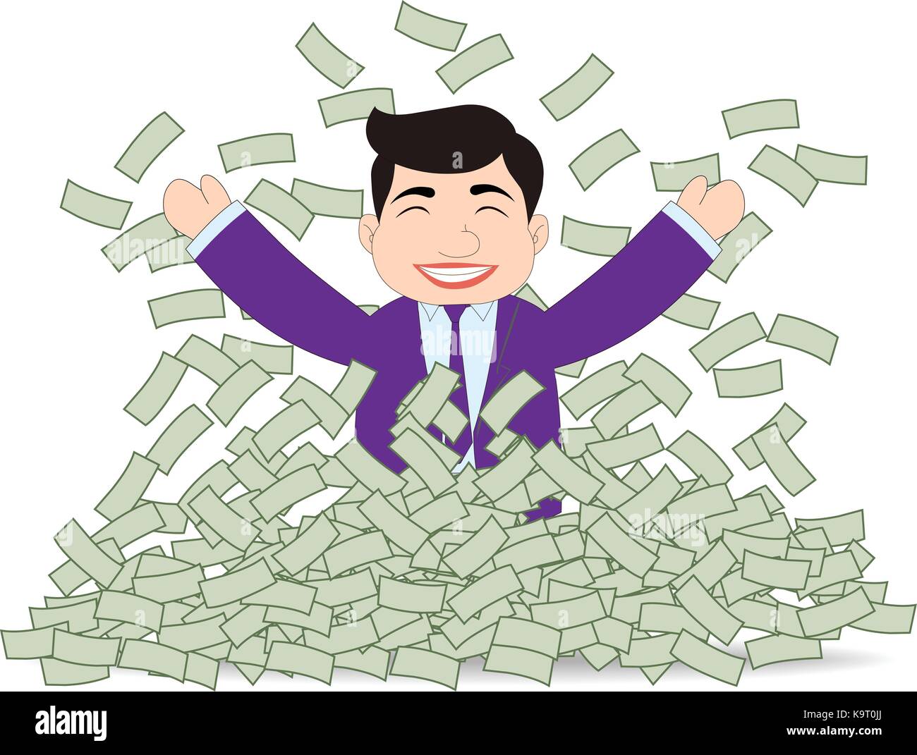 Mountain of money Stock Vector Images - Alamy