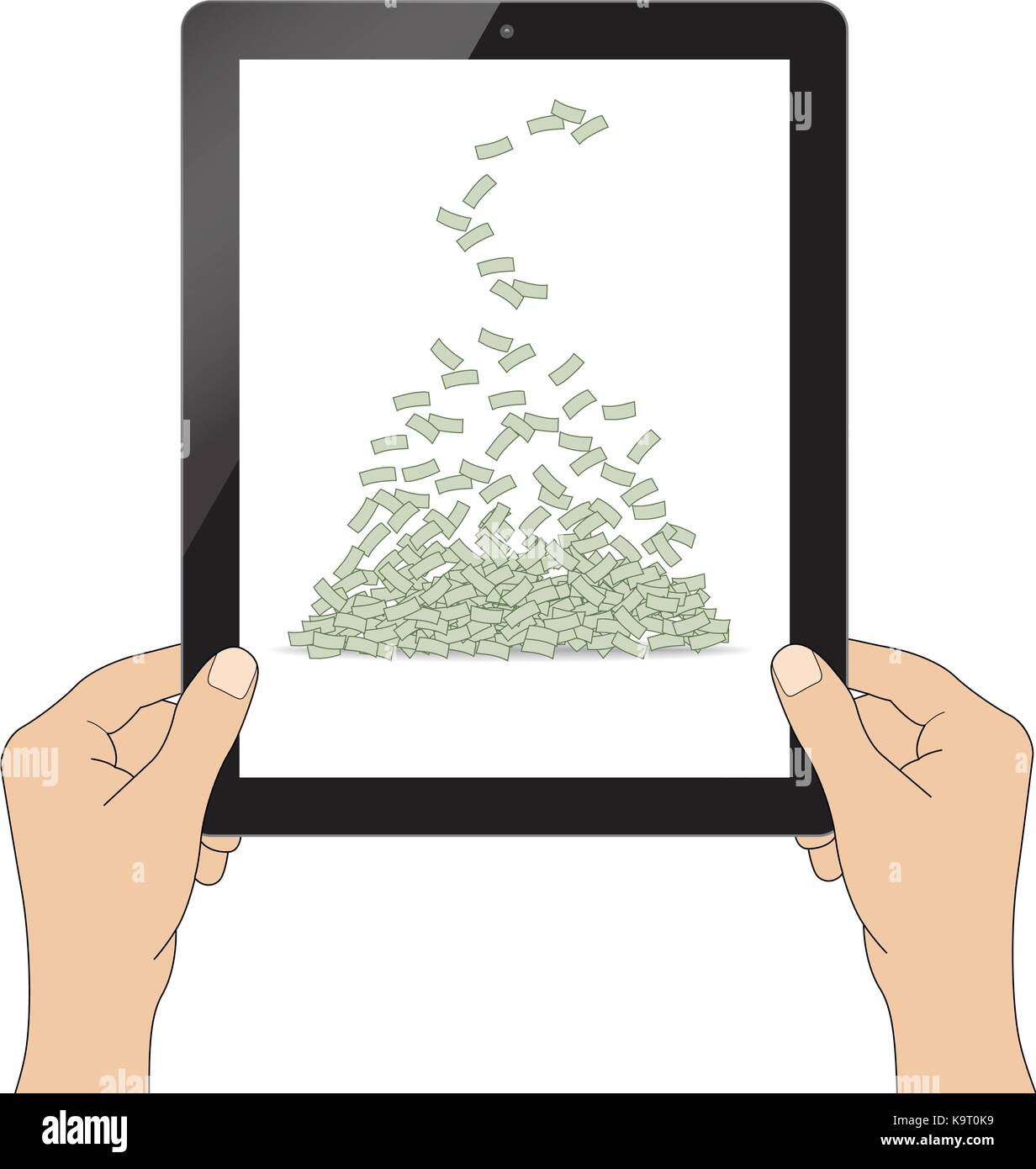 Businessman showing tablet office Stock Vector Images - Alamy