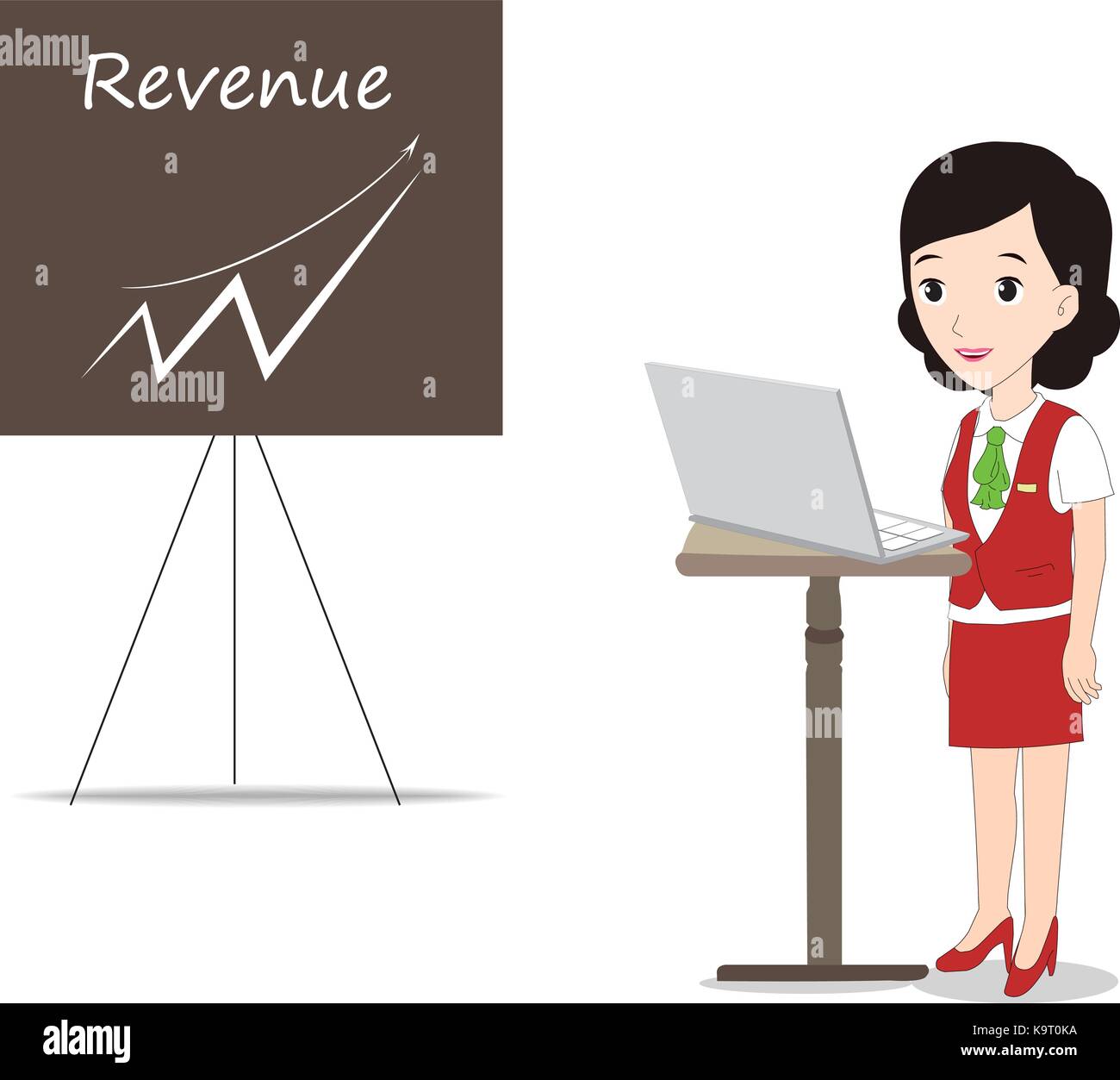 Happy businesswoman business seminar Stock Vector Images - Alamy