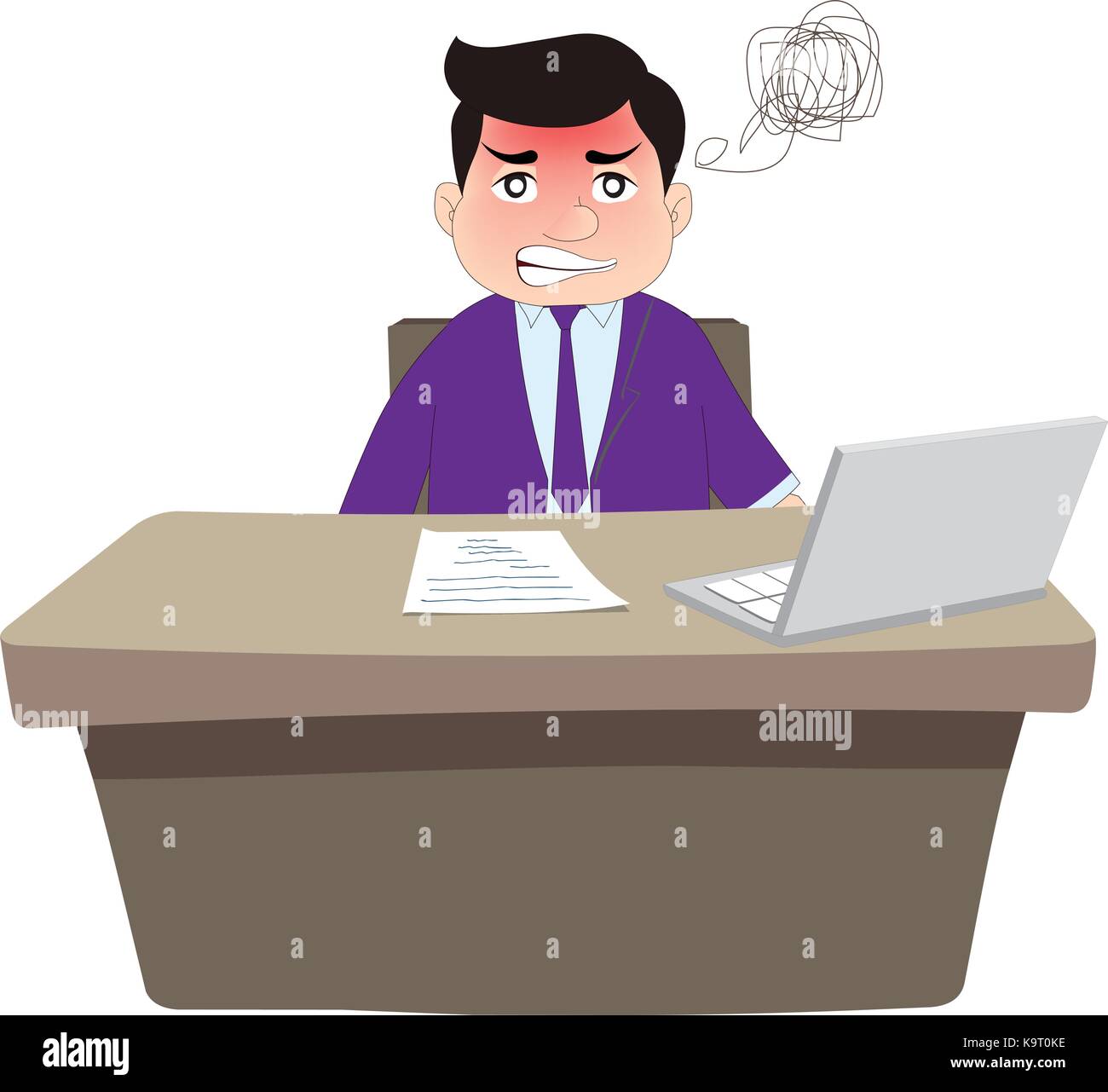 Angry boss Stock Vector Images - Alamy