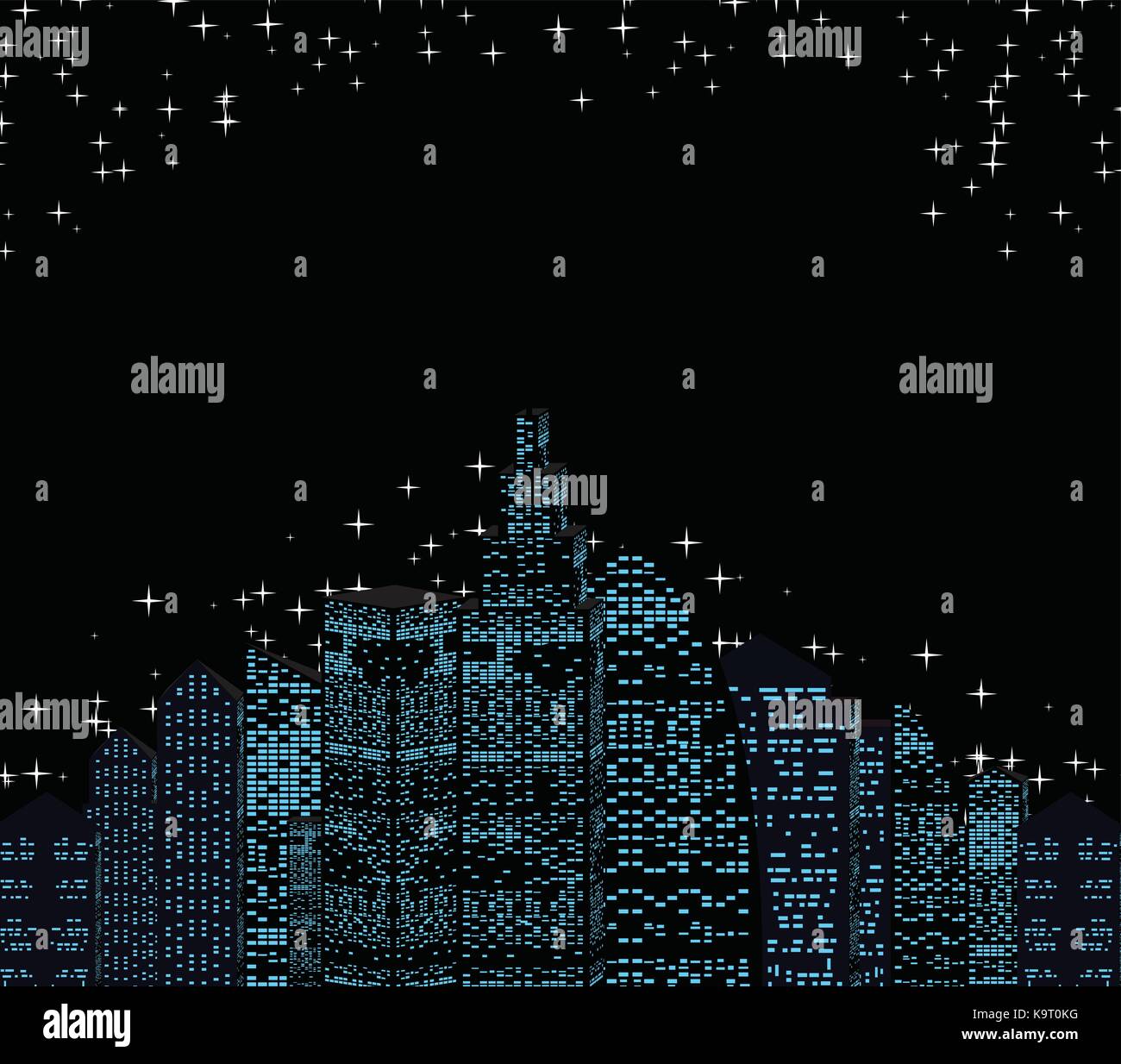 Skyline painting Stock Vector Images - Alamy