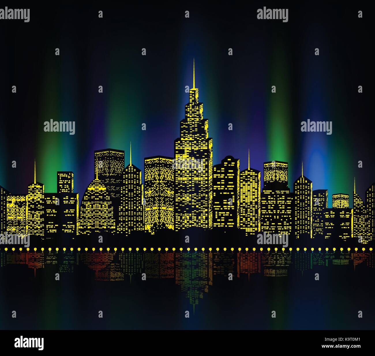 City lights, cityscape colourful Stock Vector Image & Art - Alamy