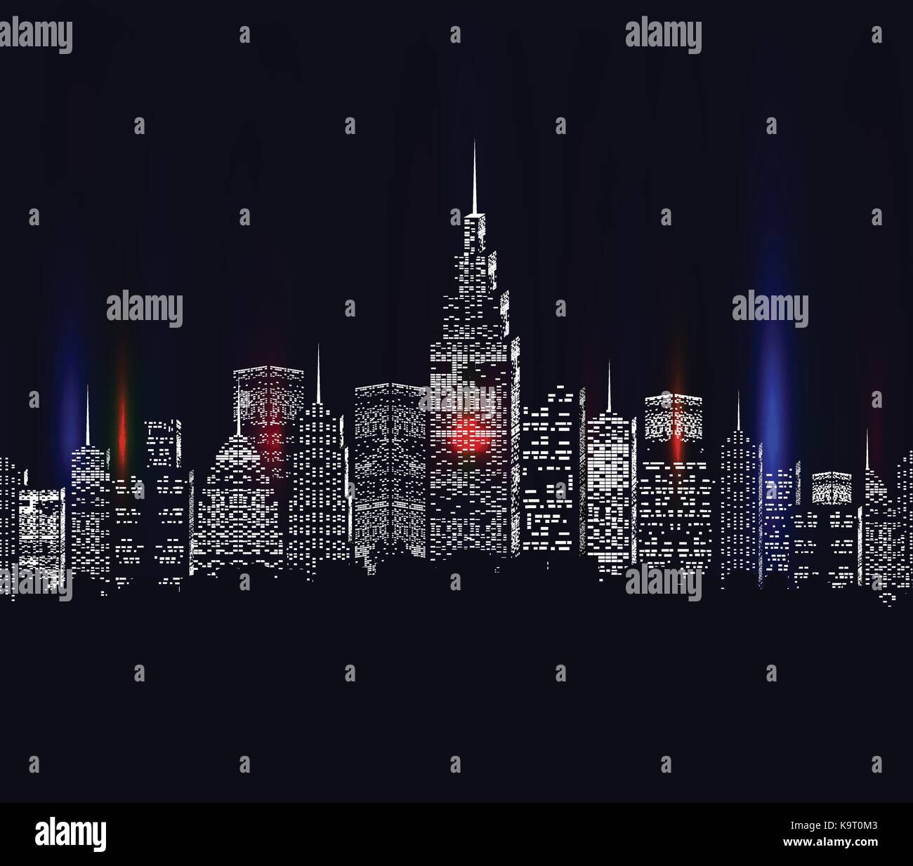 York dark city skyline Stock Vector Images - Alamy