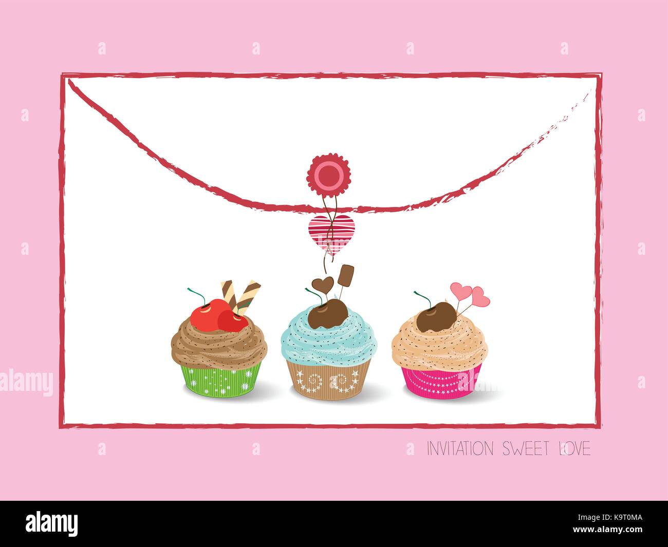 Wedding cake as cupcakes Stock Vector Images - Alamy