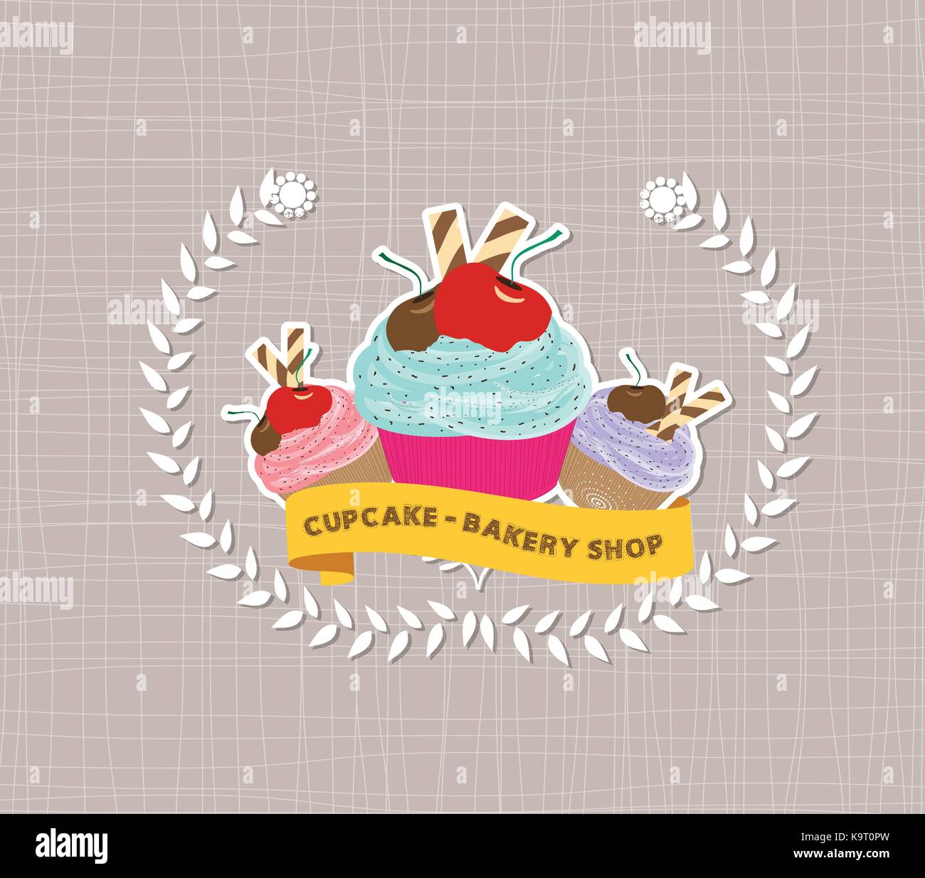 Vintage cupcake poster design Stock Vector Image & Art - Alamy