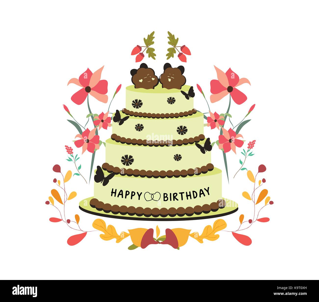 Retro florals Cut Out Stock Images & Pictures - Alamy