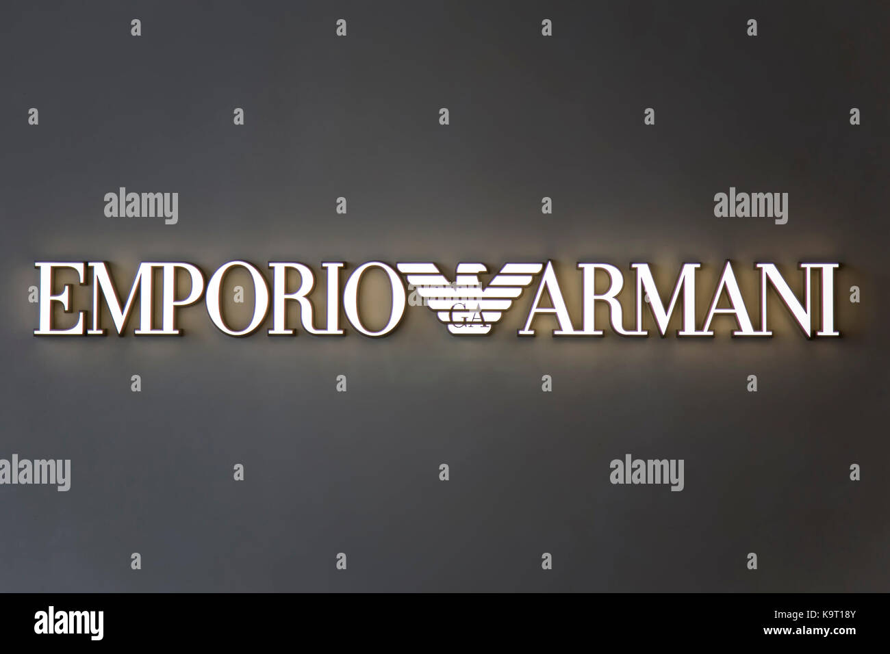 Italian fashion house founded by giorgio armani hi-res stock ...
