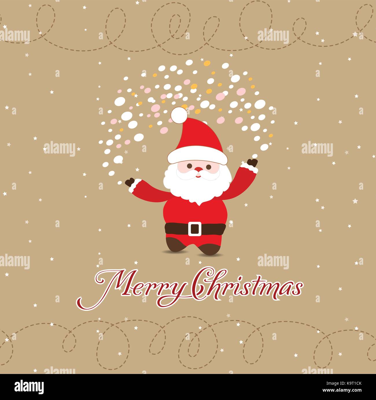 Merry christmas with Santa Claus Stock Vector Image & Art - Alamy