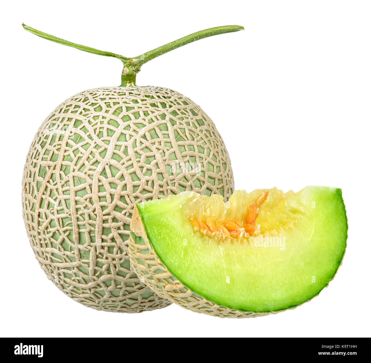 Japanese melon isolated on the white background Stock Photo - Alamy