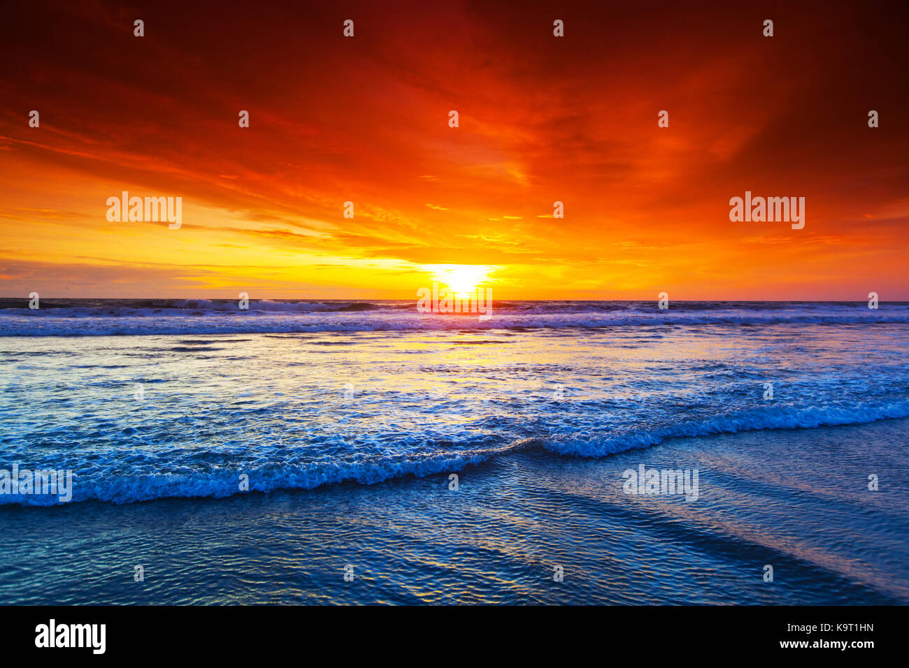 Multi colored sunset in Bali, Indonesia Stock Photo - Alamy