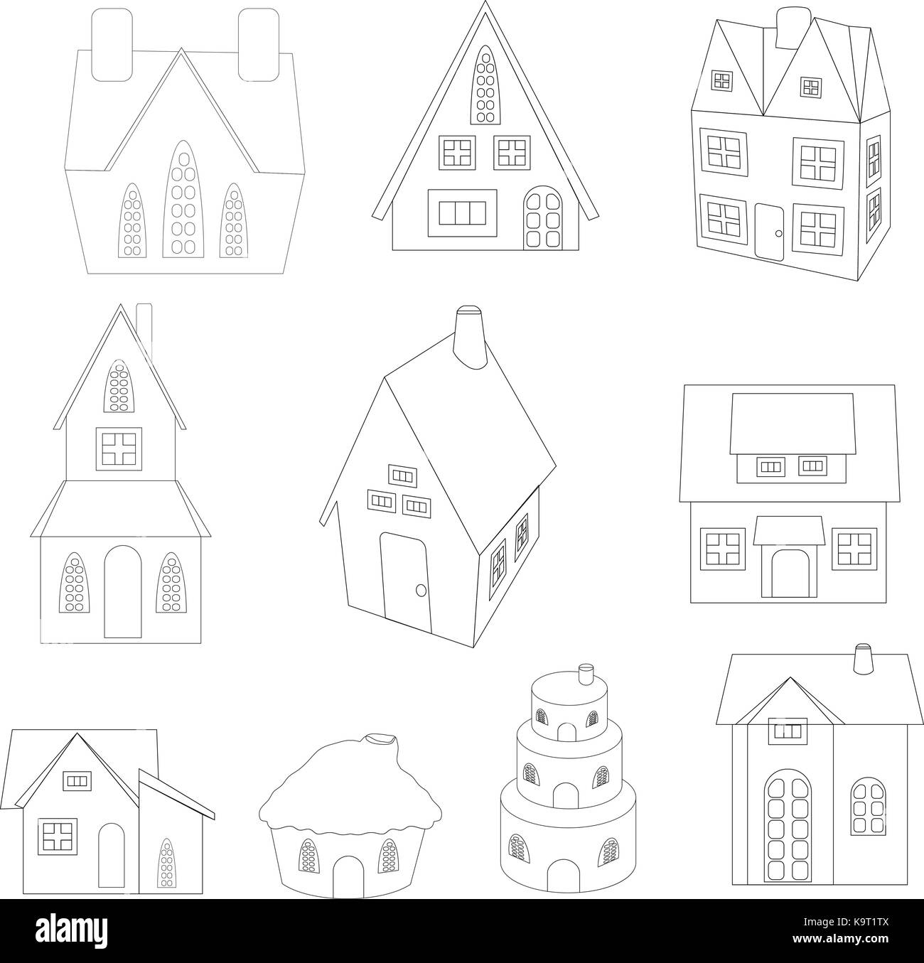 Snow house vectors Black and White Stock Photos & Images - Alamy