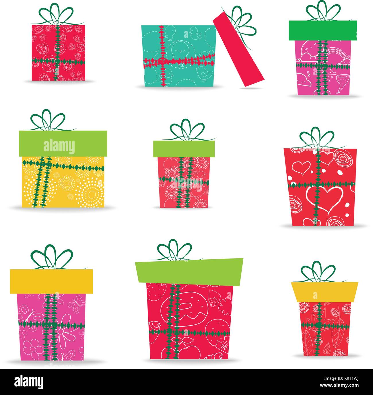 set of christmas gifts for design Stock Vector Image & Art - Alamy