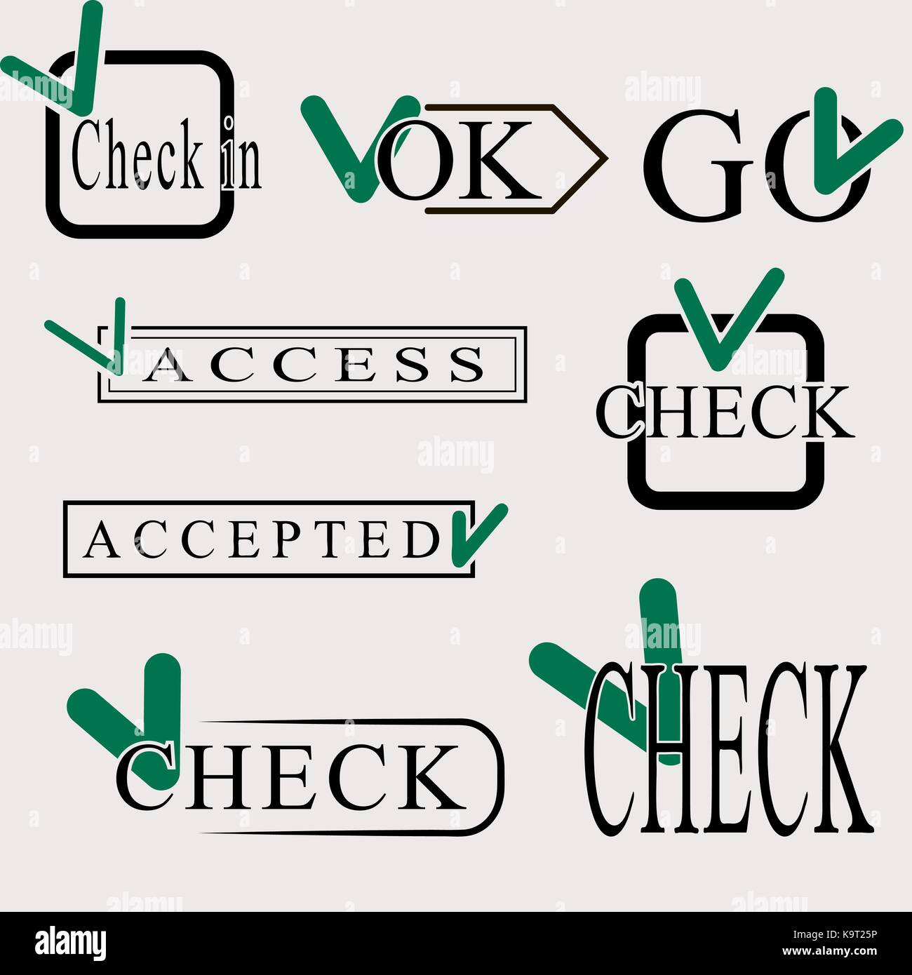 The vector set of check symbol for you project Stock Vector Image & Art ...