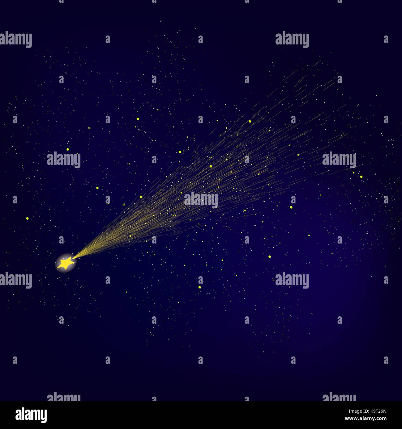 Shooting yellow star vector hi-res stock photography and images - Alamy